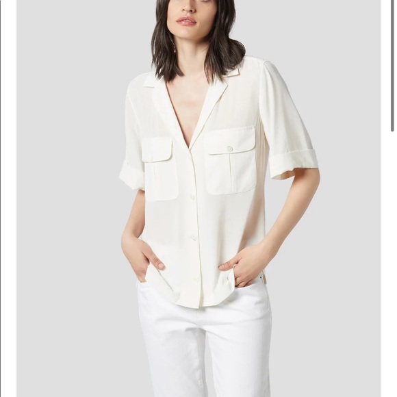 Equipment | Tops | Equipment Parnella Silk Shirt In White | Poshmark